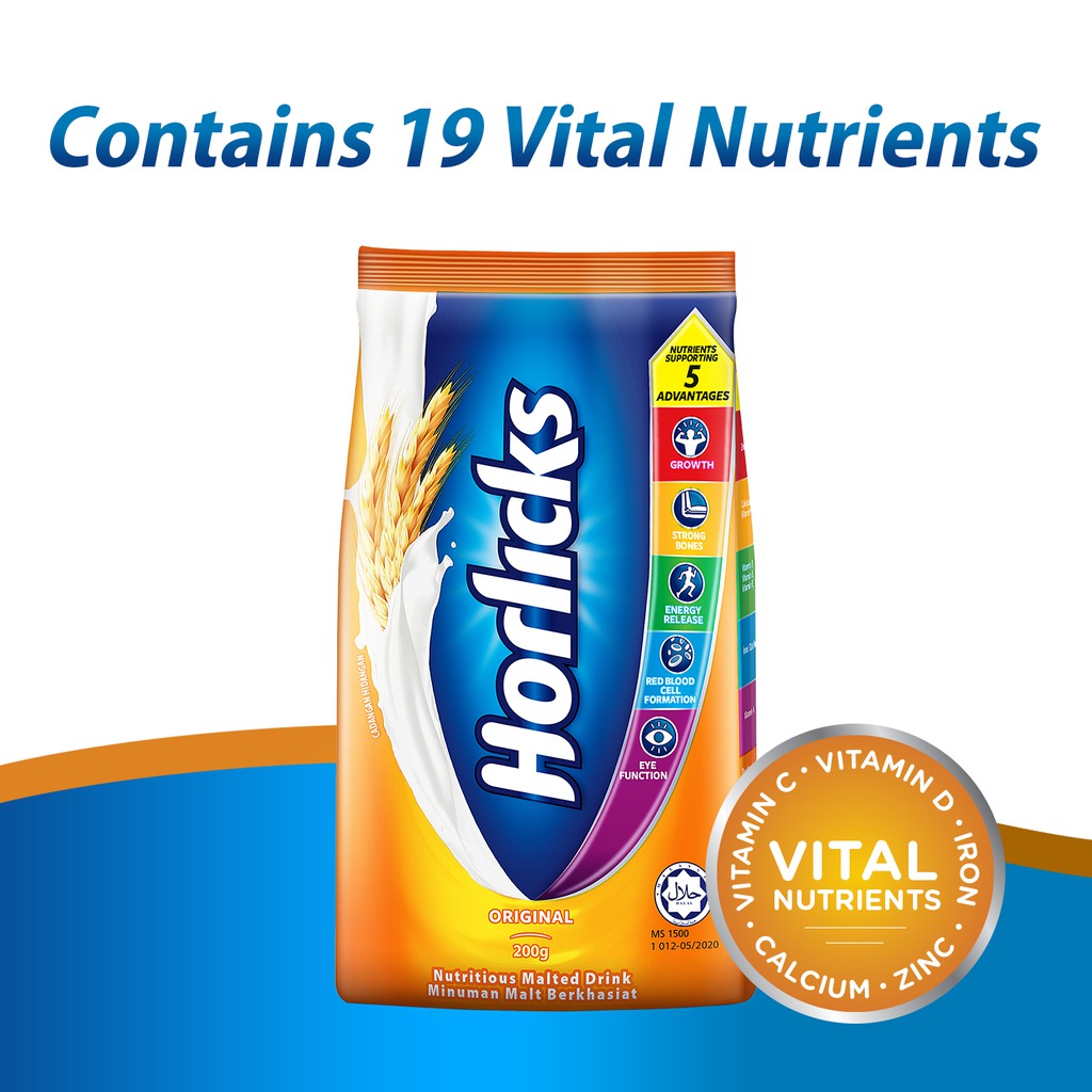 HORLICKS NUTRITIOUS MALTED DRINK 200G 360G | Shopee Malaysia