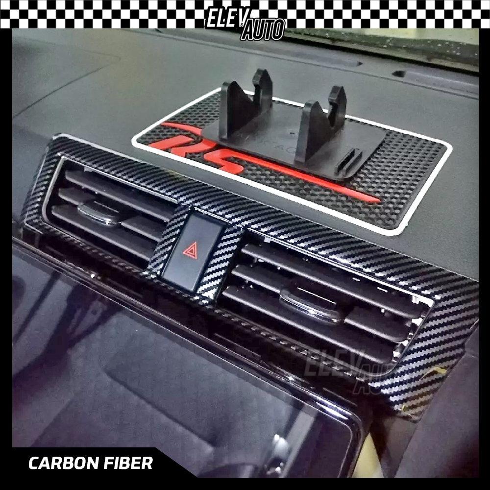 Perodua Bezza Center Aircond Vent Trim Carbon Fiber Black Interior ...