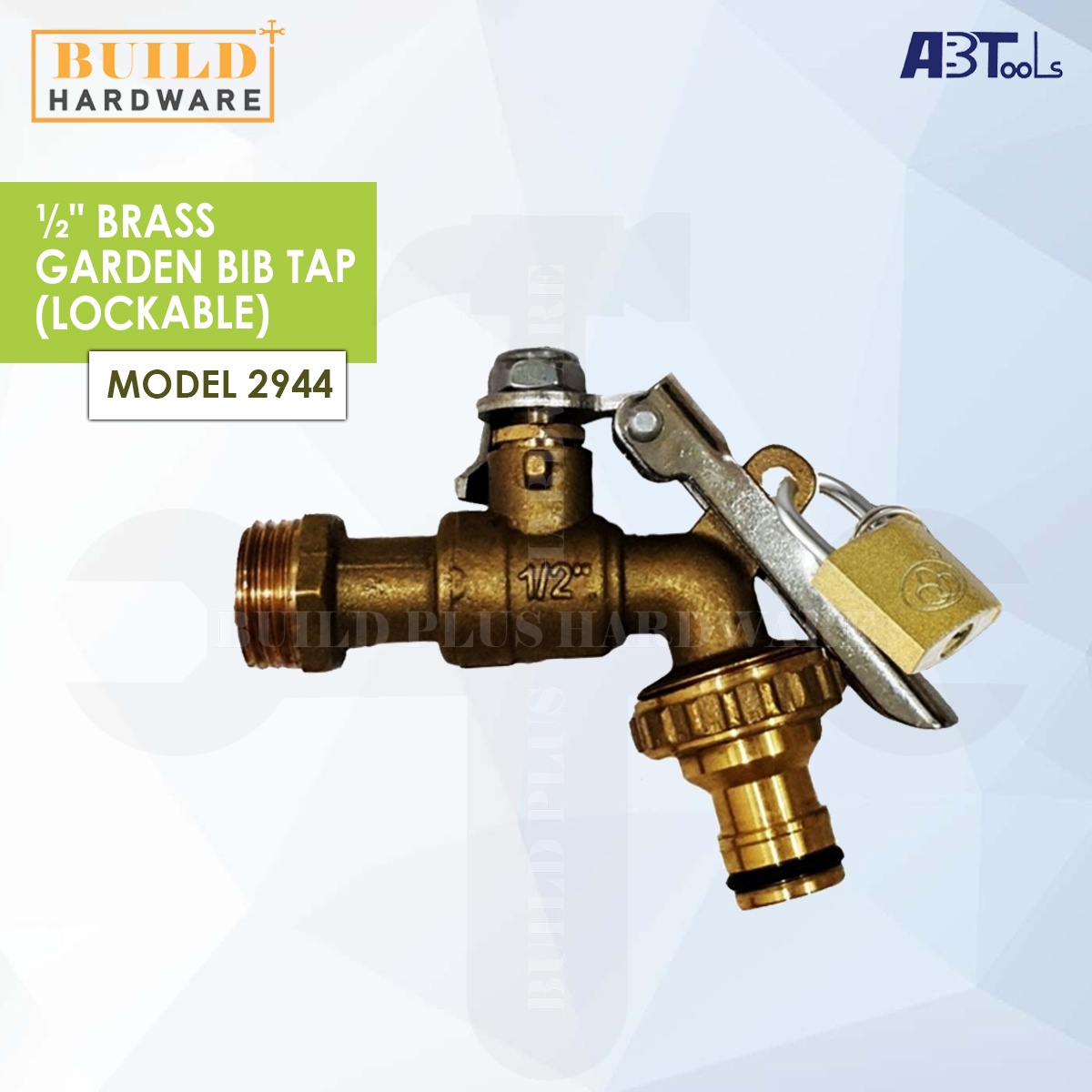 1/2" Brass Key Union Ball Bib Tap Lockable/Loose Key/Handle/2Way Garden ...