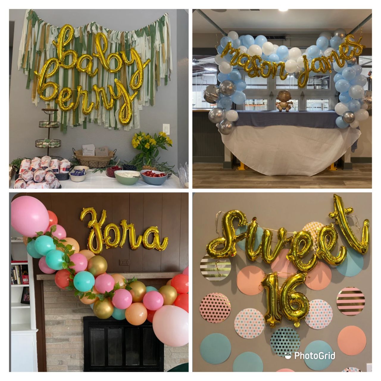 18inch Small cursive Alphabet Foil Balloon Huruf Belon birthday ...