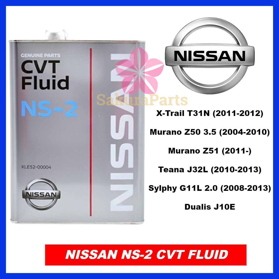 Nissan NS-2 NS2 CVT Transmission Fluid 4L (Original) | Shopee Malaysia