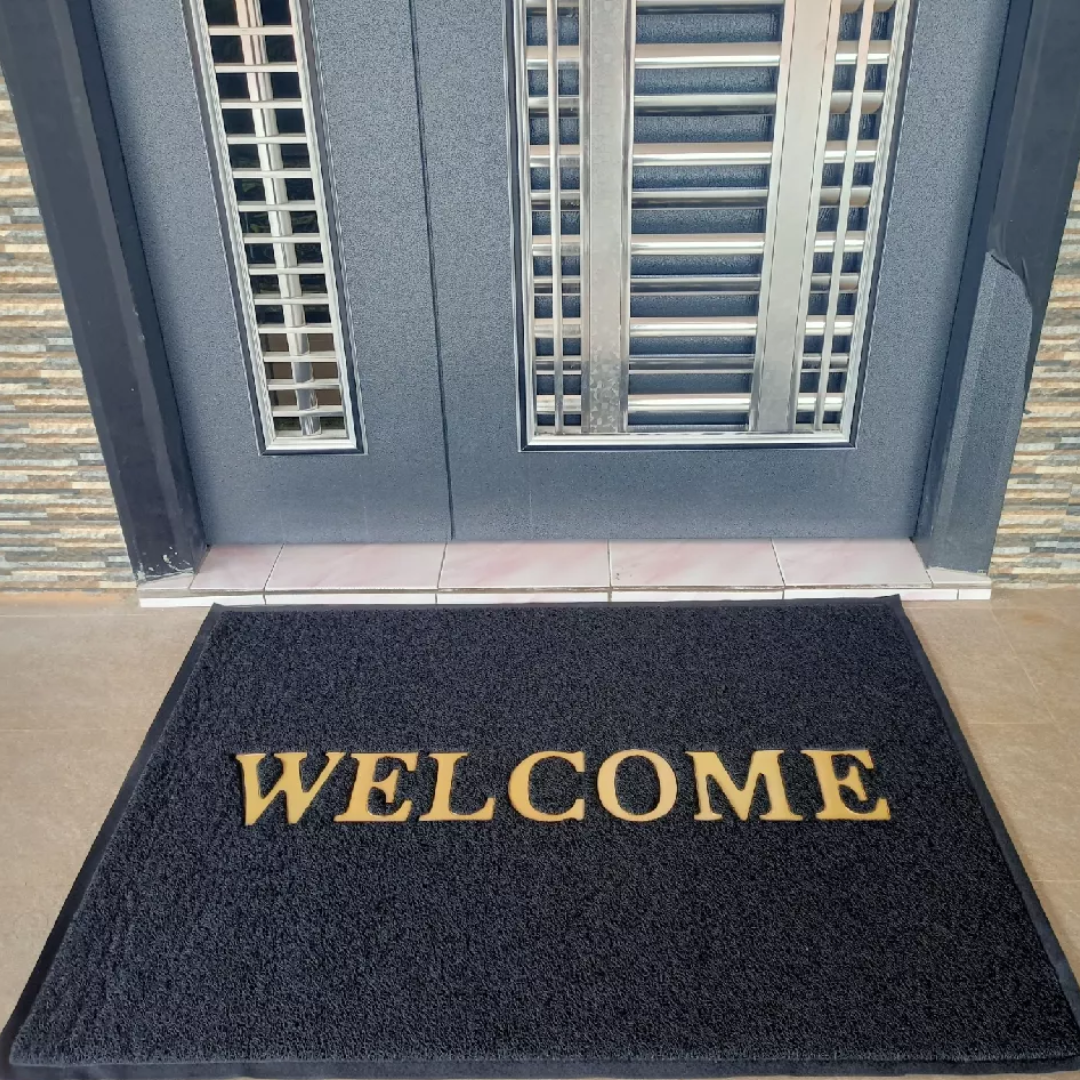 WELCOME Door Mat Extra Large 120 CM X 180 CM Anti Slip Lapik Alas Kaki ...