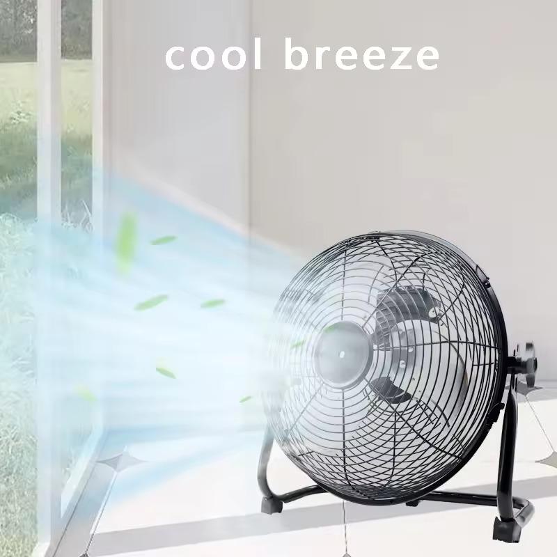 3H Pure Copper Motor Metal Clad Strong Industrial Electric Floor Fan ...
