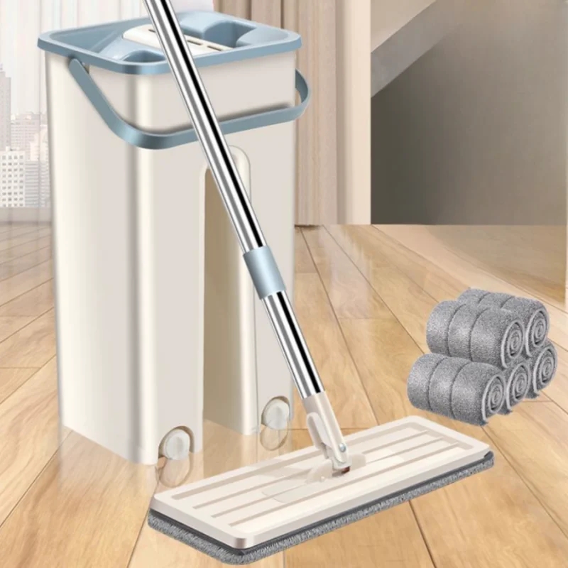 READY STOCK ️ Mini Slim Scratch Mop Self-Wash And Squeeze Dry Flat Mop ...