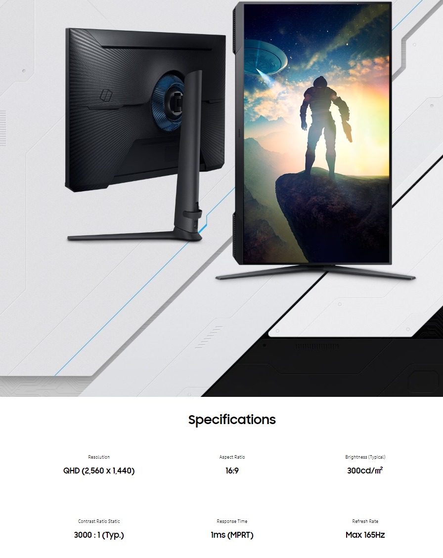 Samsung 32" Odyssey G5 G51C 165HZ 1MS Gaming Monitor Eye Saver QHD ...