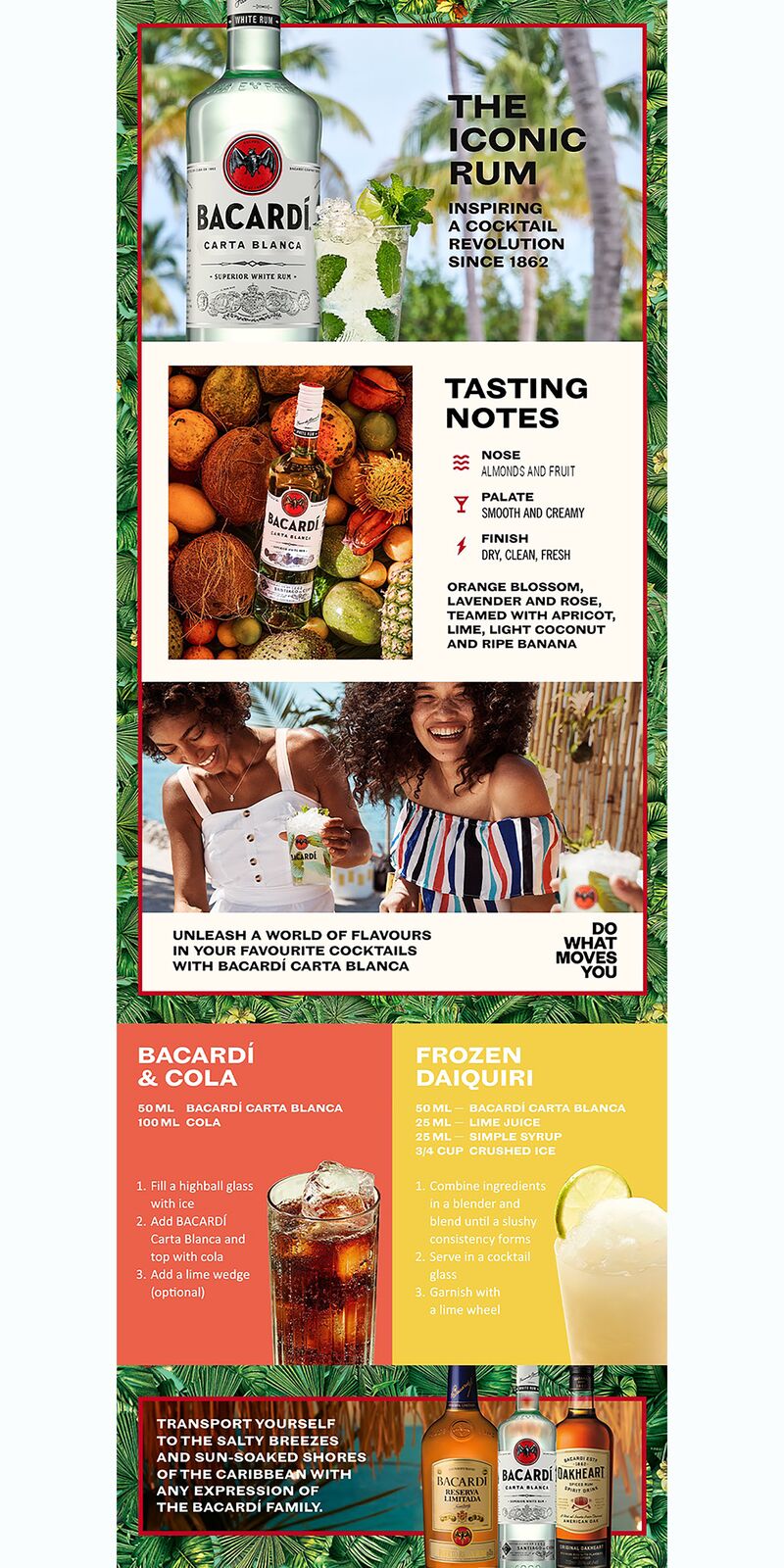 BACARDI Carta Blanca Superior White Rum - 700ml / 70cl, 37.5% ABV ...