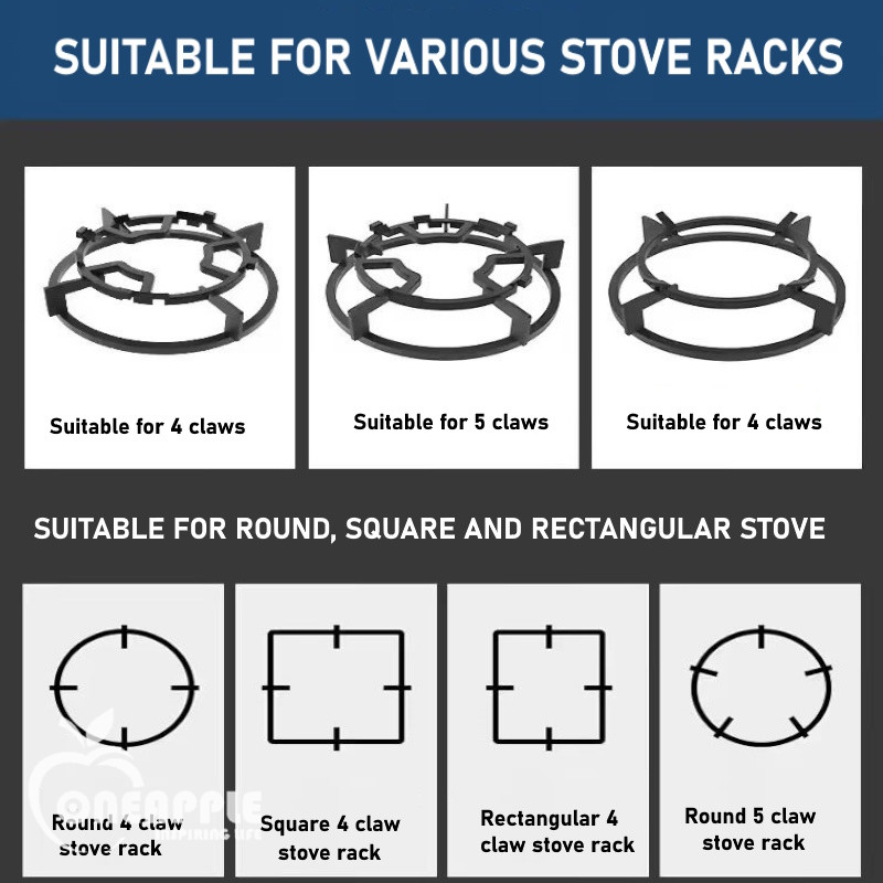 Pot Holder Cast Iron Wok Pan Pot Support Rack Stand Pan Stove Holder ...
