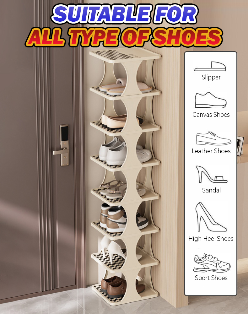 DIY Multi-Tier Shoe Rack 9-Tier Shoe Storage Rack Multi-Layer Narrow ...