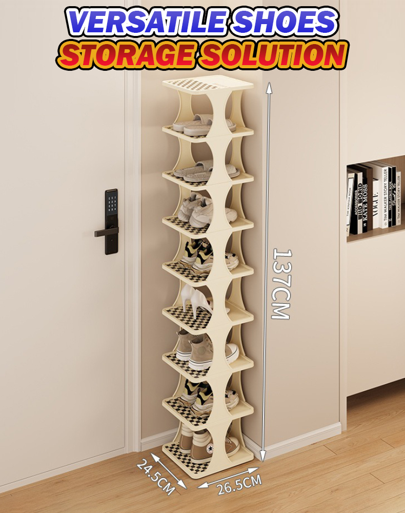 DIY Multi-Tier Shoe Rack 9-Tier Shoe Storage Rack Multi-Layer Narrow ...