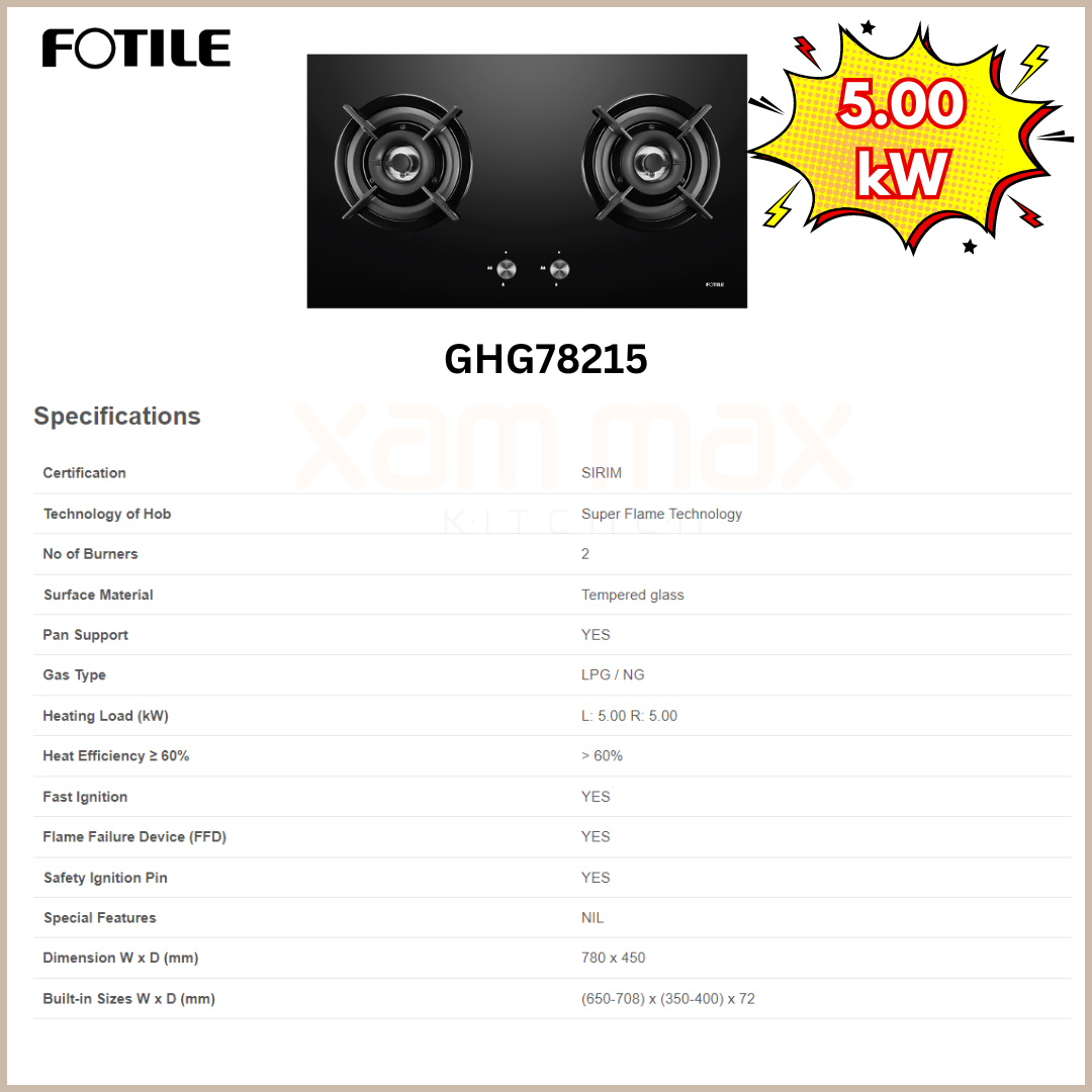 Fotile - 2 Burner Kitchen Gas Cooker Hob Build-In Cooktops / Gas Stove ...