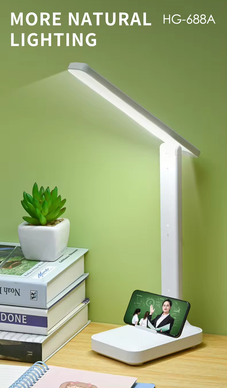 Portable LED Desk Lamp Light 180° Wide Angle 3X Color Modes USB ...