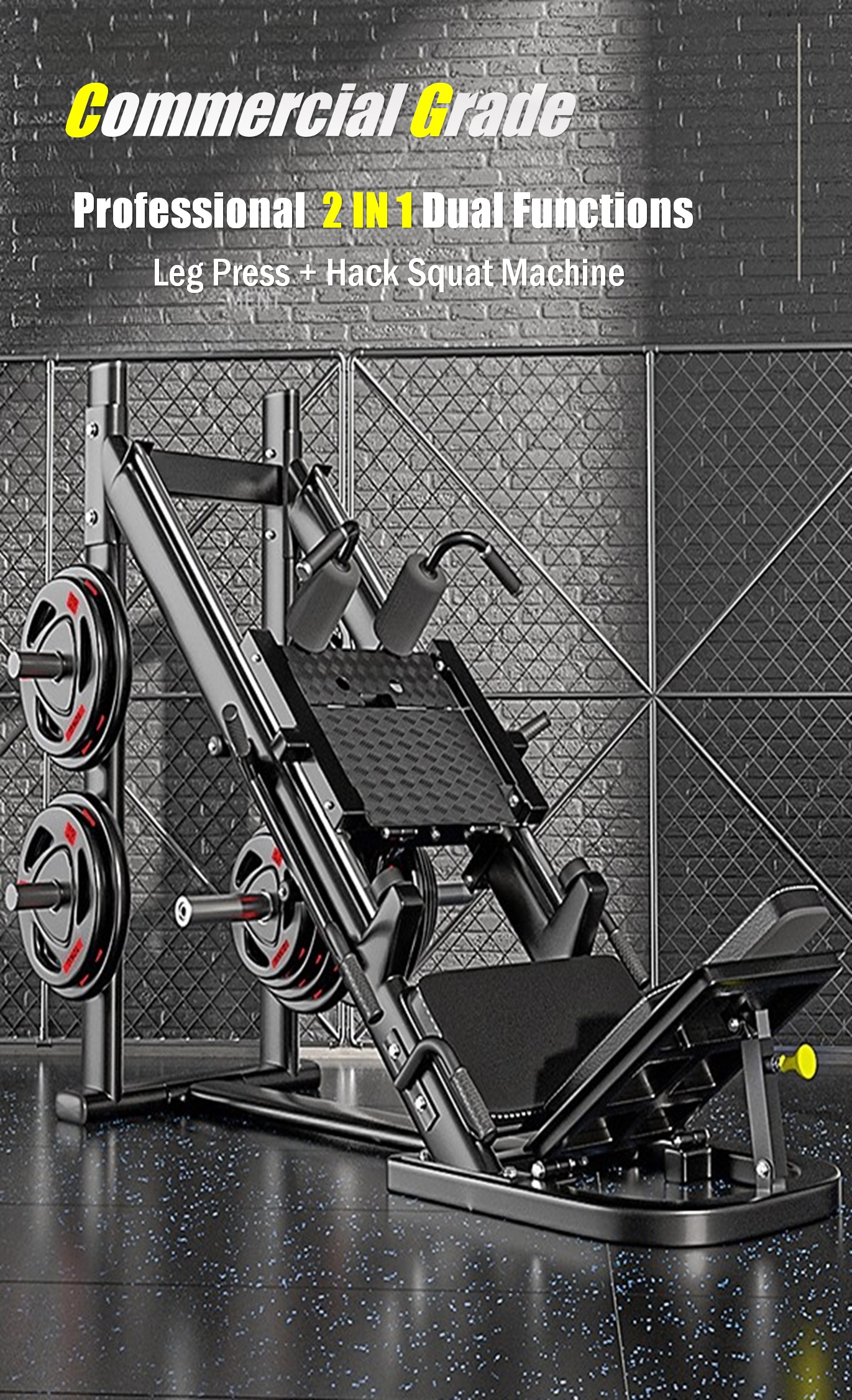 ADSports JL610 Commercial Leg Press Hack Squat Machine Strength ...