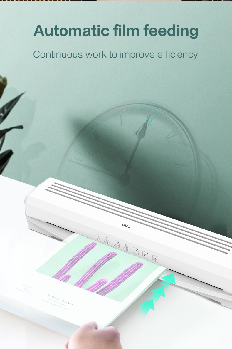 Deli A3 And A4 Laminator Office Machine Smooth Laminating White Colour