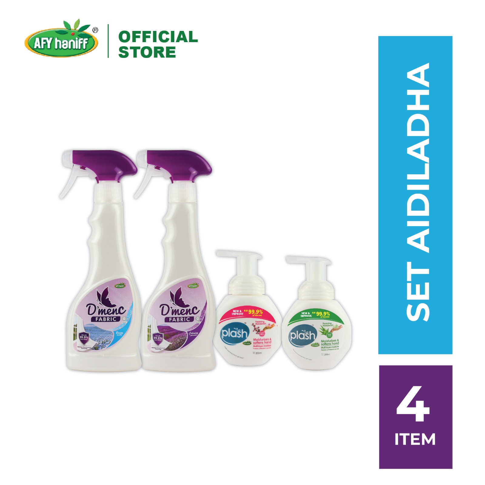 SET AIDILADHA Afy Haniff D'menc Fabric Freshener Spray With Antibac 99. ...