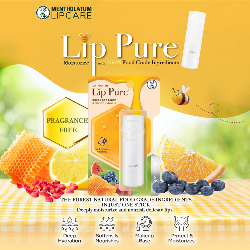 Mentholatum Lip Pure Fragrance Free 4g | Shopee Malaysia