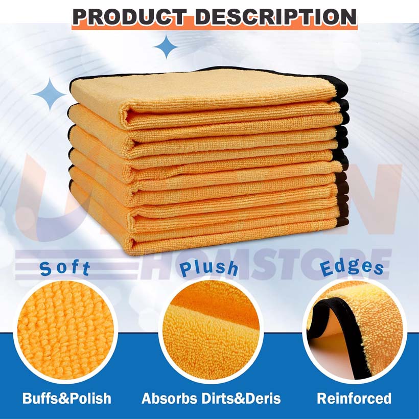 UBH Car wash towel Kain kereta Thick microfiber towel for wax polish ...