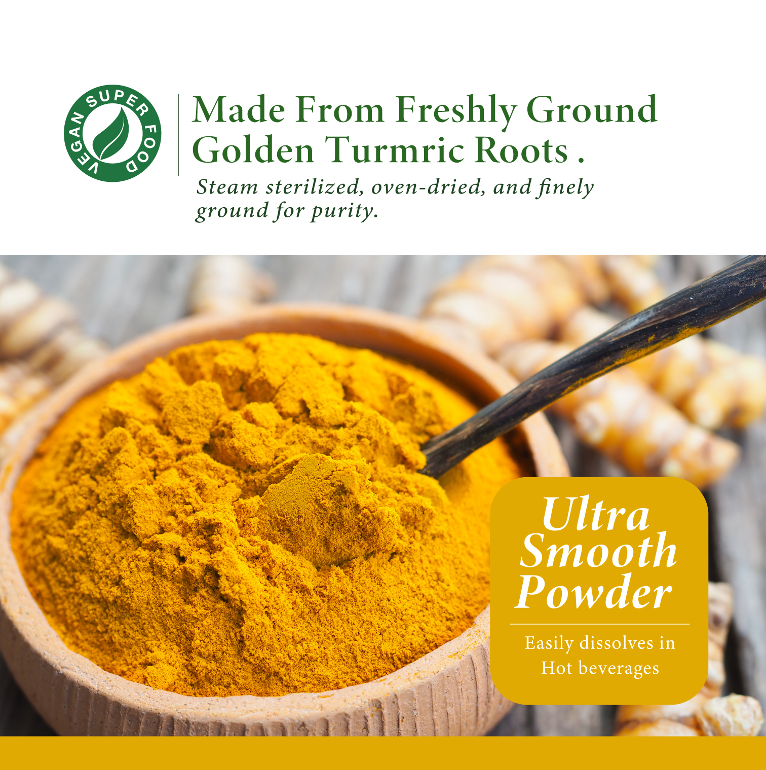 Organic Ceylon Turmeric Powder | Pure Sri Lanka Turmeric | Fine Ground ...