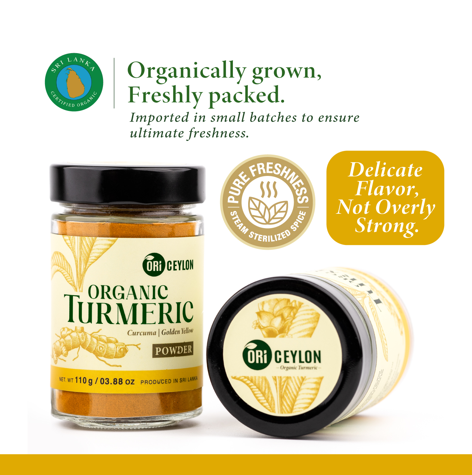 Organic Ceylon Turmeric Powder | Pure Sri Lanka Turmeric | Fine Ground ...