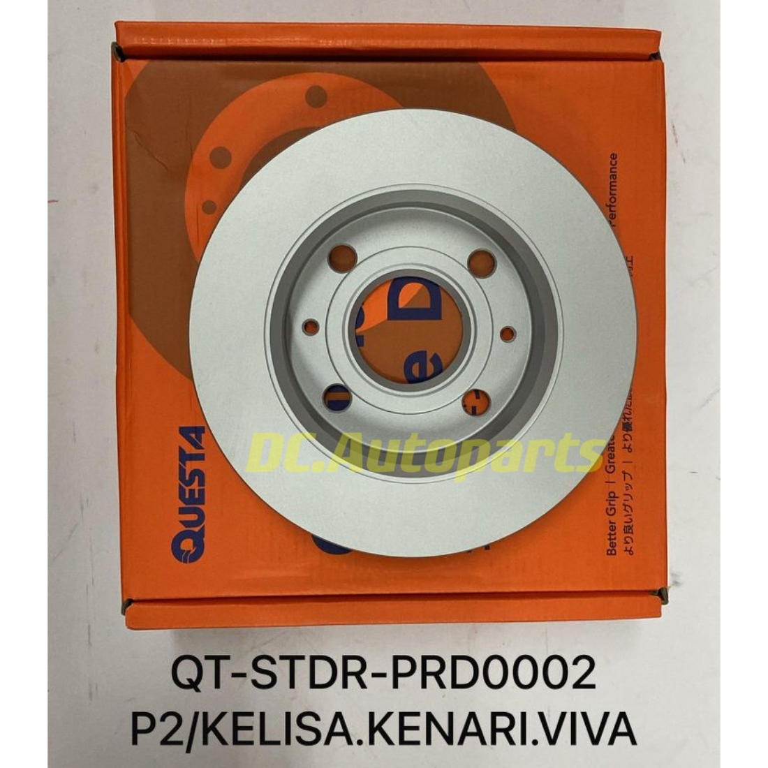 QUESTA FRONT BRAKE DISC ROTOR PERODUA KELISA KENARI VIVA 211MM 2PCS ...