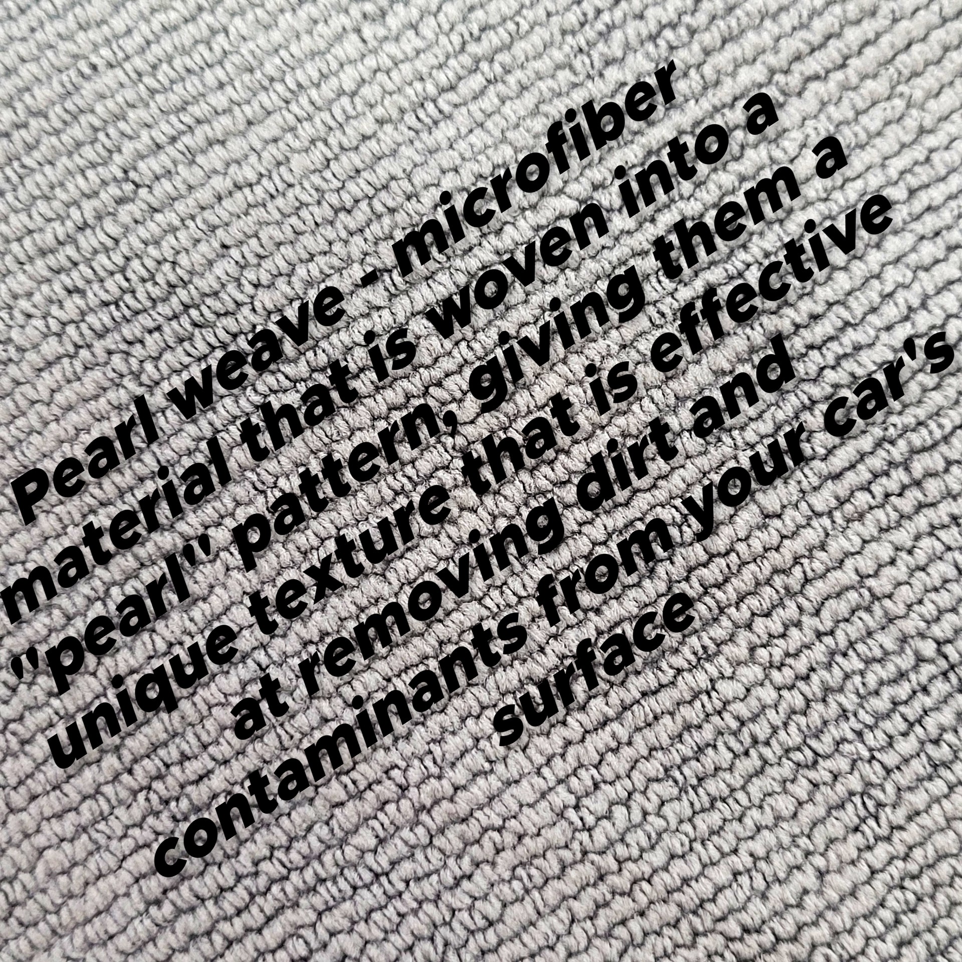 EDGELESS PEARL WEAVE MICROFIBER TOWEL CLOTH 400GSM - 40CM X 40CM - GREY ...