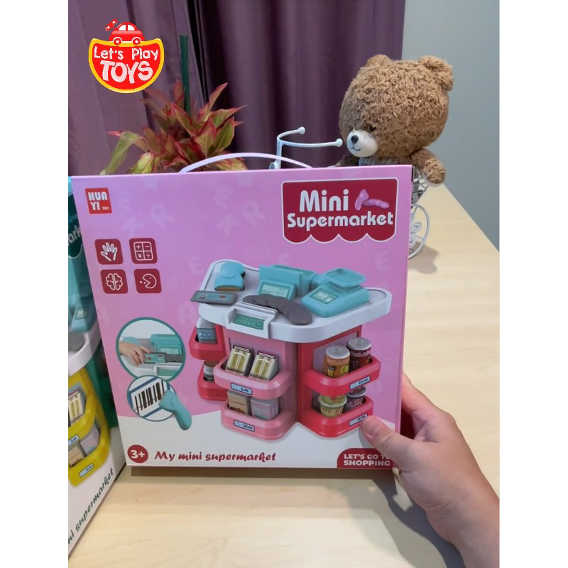 Mini Supermarket Cashier Pretend Play Set (food and Money) Gift Toys ...