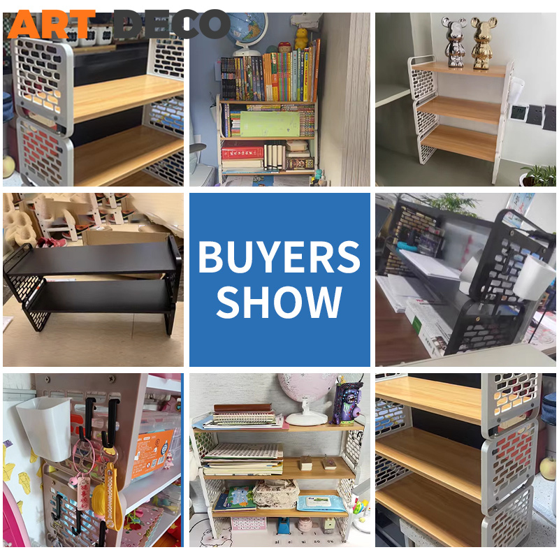 Table Top Rack Desk organizer Desktop Rack with Pegboard Storage Rack ...