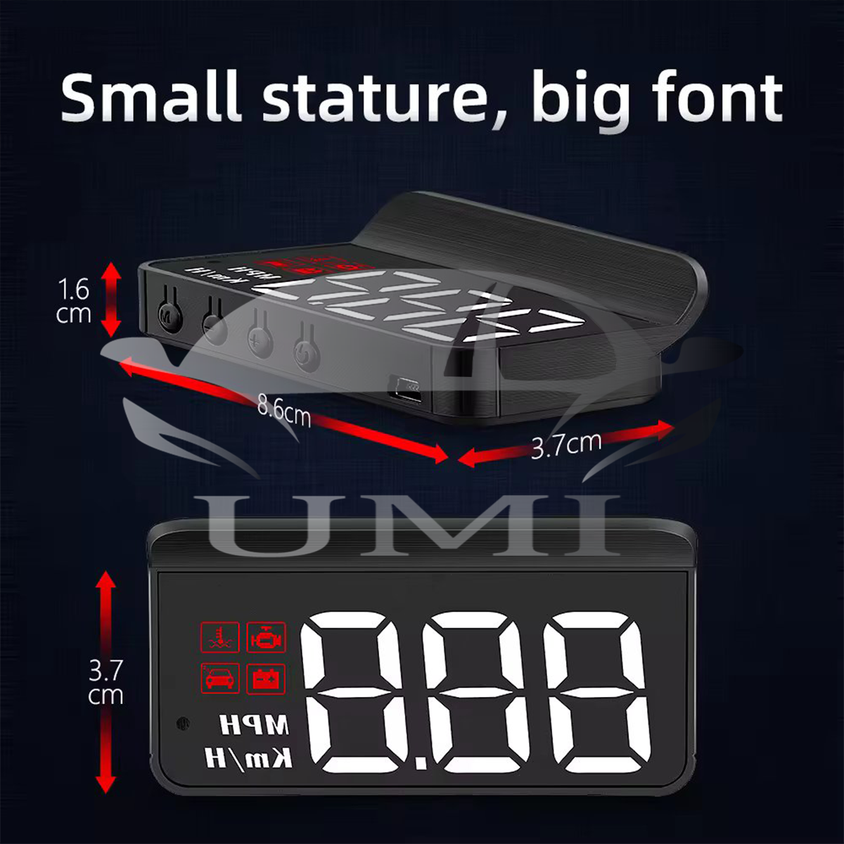 Car Windshield Reflective Head Up Display OBD Meter Display Speed ...