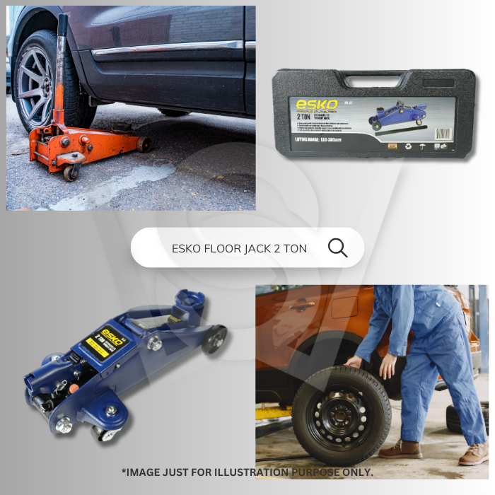 ESKO 2 Ton Portable Hydraulic Mini Floor Jack/ Bicu Lantai Hidraulik ...