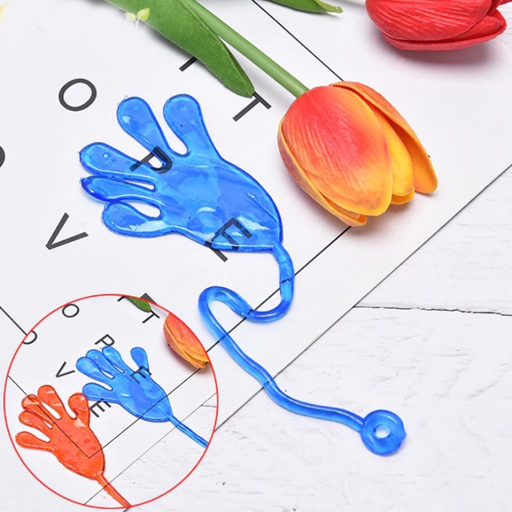 Flexible Sticky Hand Palm Toys Stretchy Toy Kids Deformed Toys Wall Toy ...