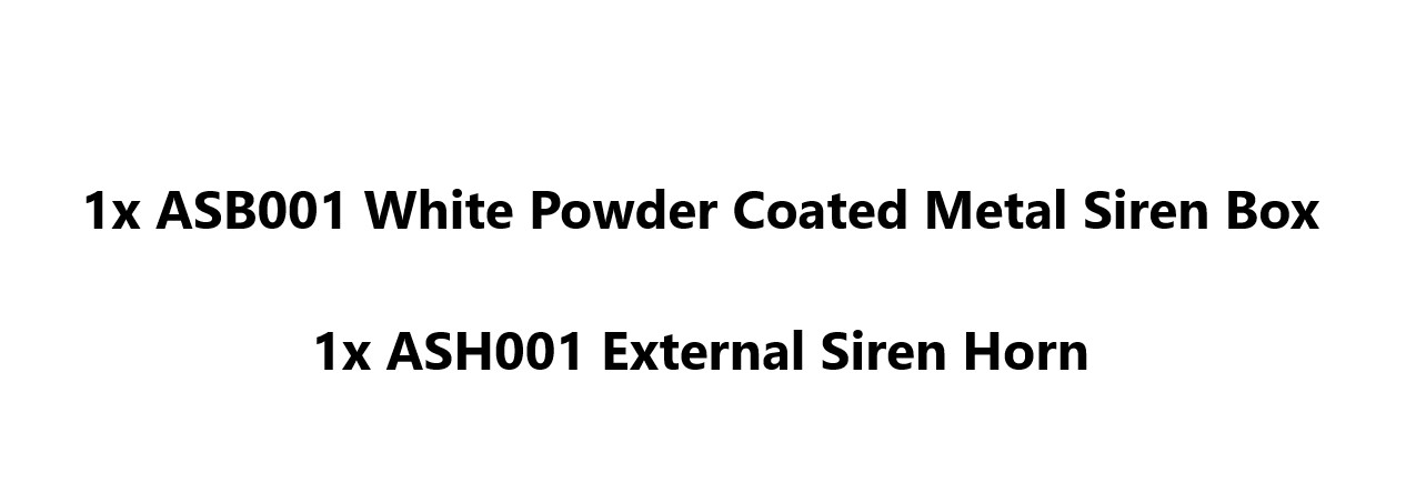 Wired Alarm DC 12V Siren Package Set with Metal Box Siren Horn Strobe ...