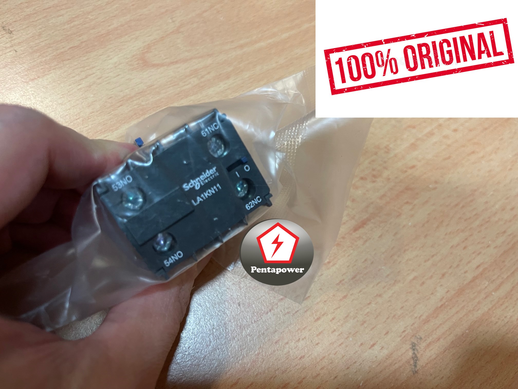 SCHNEIDER LA1KN11 Auxiliary contact block, TeSys K, 1NO + 1NC, front ...