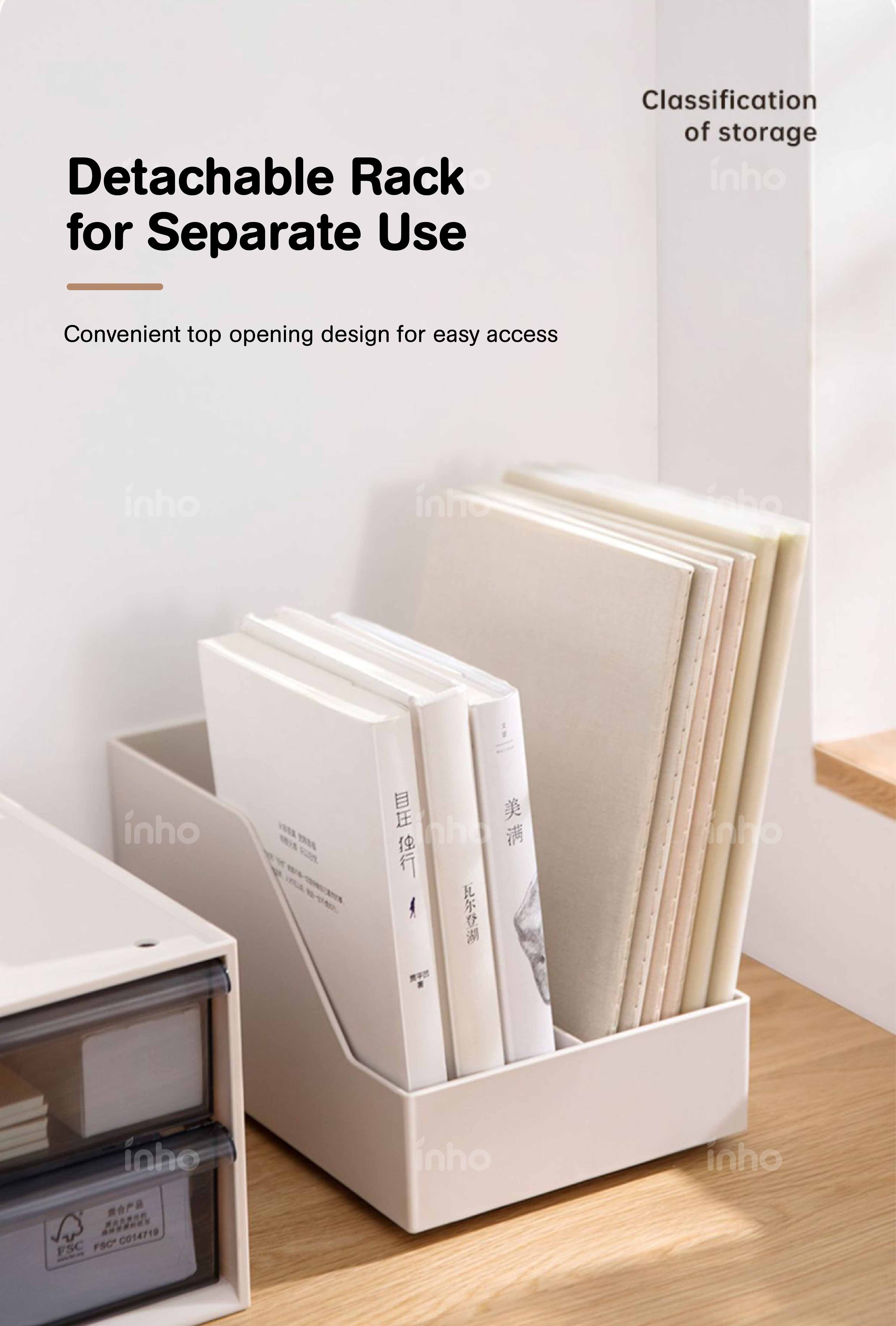 INHO Office Desktop File Storage Organizer Office Document File Rack ...