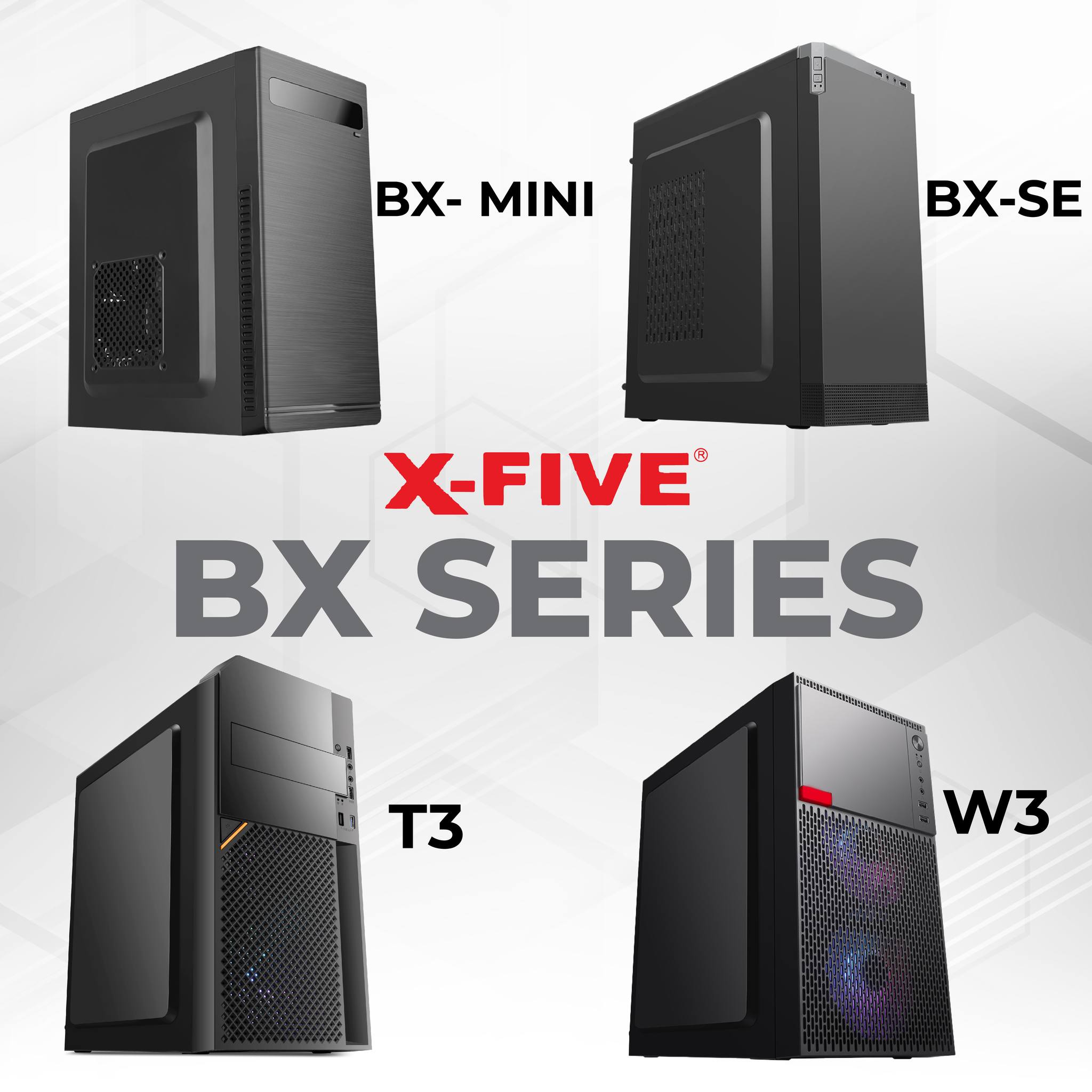 X-FIVE BX Series BX-Mini / BX-SE / T3 / W3 Desktop PC Casing With Power ...