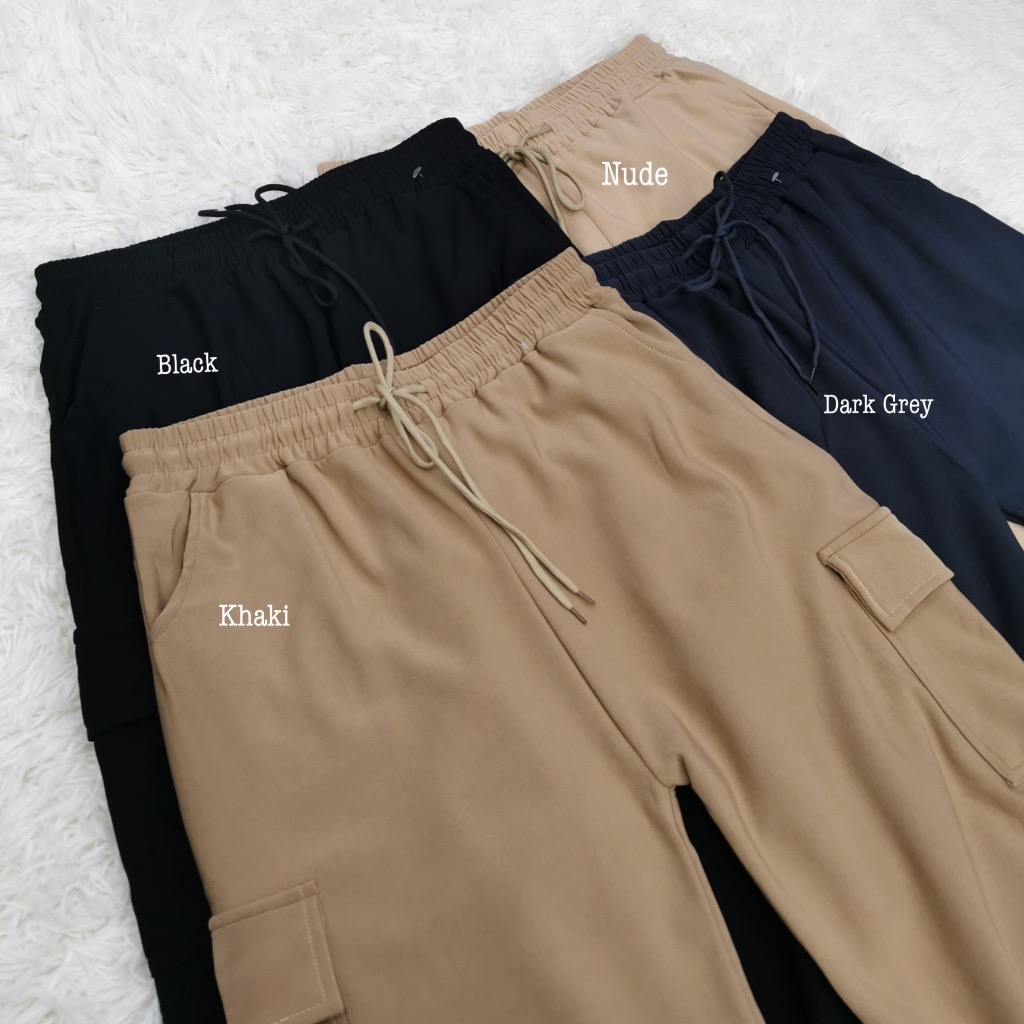 CARGO Slack Seluar Cargo Bertali 230 GSM Perempuan Ladies Cargo Slack ...