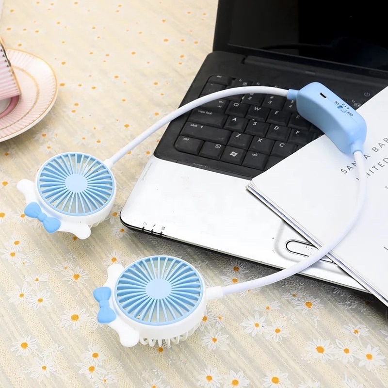 Rechargeable Portable Neck Fan Folderable Neck Fan Mini Fan USB ...