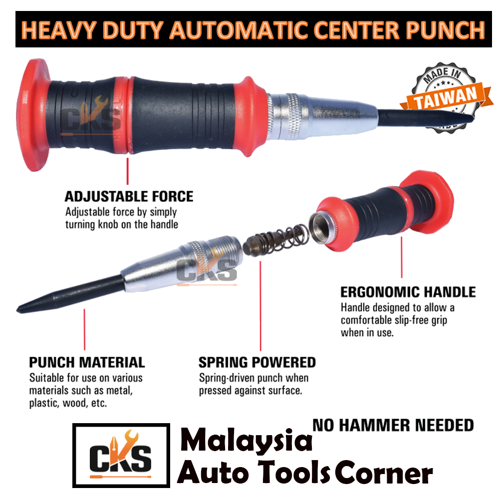 Heavy Duty Automatic Center Punch Marking Tool Lubang Emergency Window ...