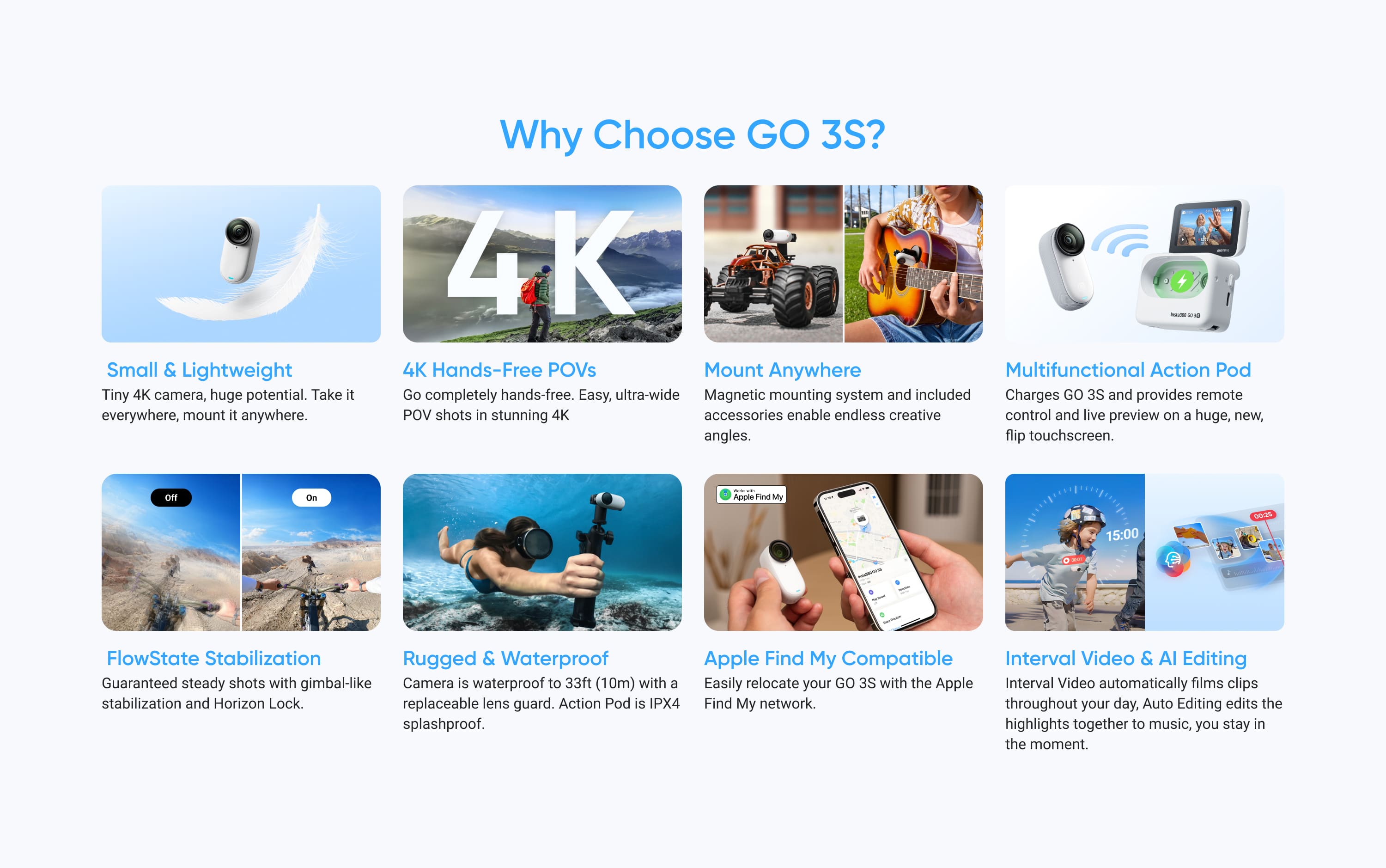 Insta360 GO3S Standalone Camera Only 4K Video Action Cam / Go 3S | Shopee Malaysia