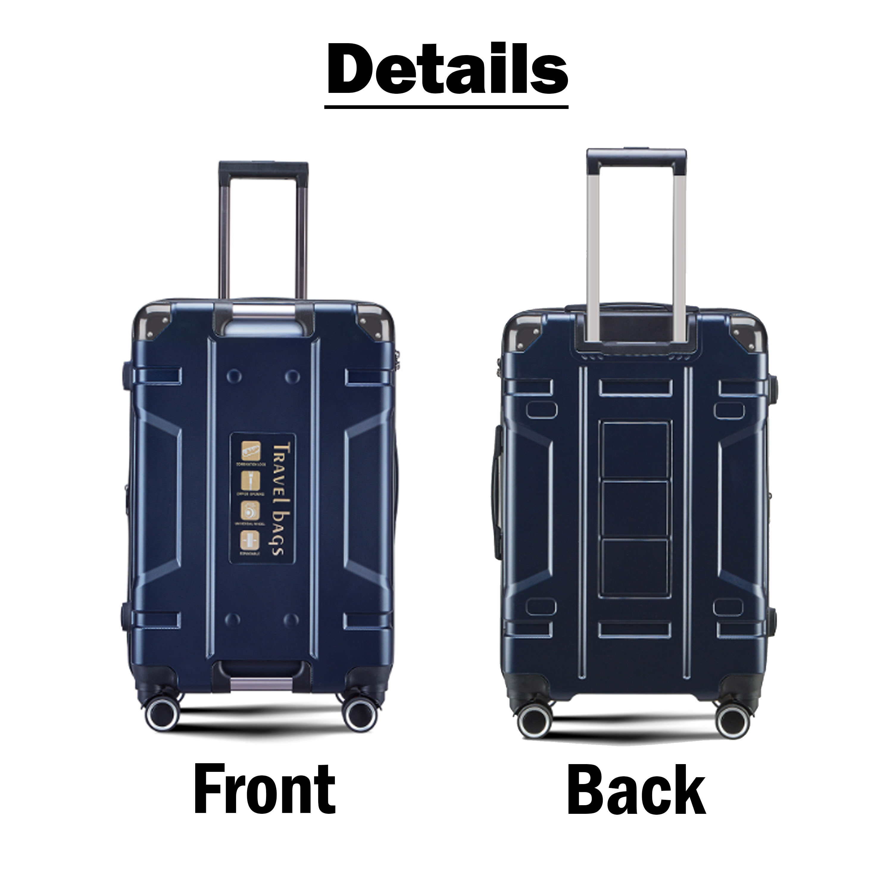 JTravel Cyber Punk Design ABS+PC Material Travel Luggage Expandable Zip ...