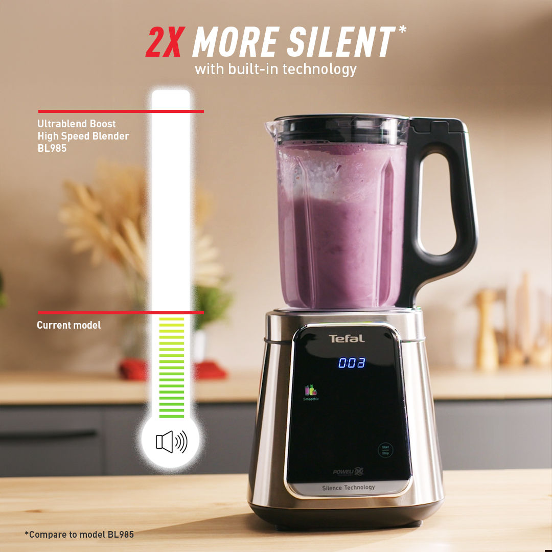 Tefal 2000W Ultrablend Silence High Speed Smart Blender Cooker (Hot & Cold) BL98S (Food ...
