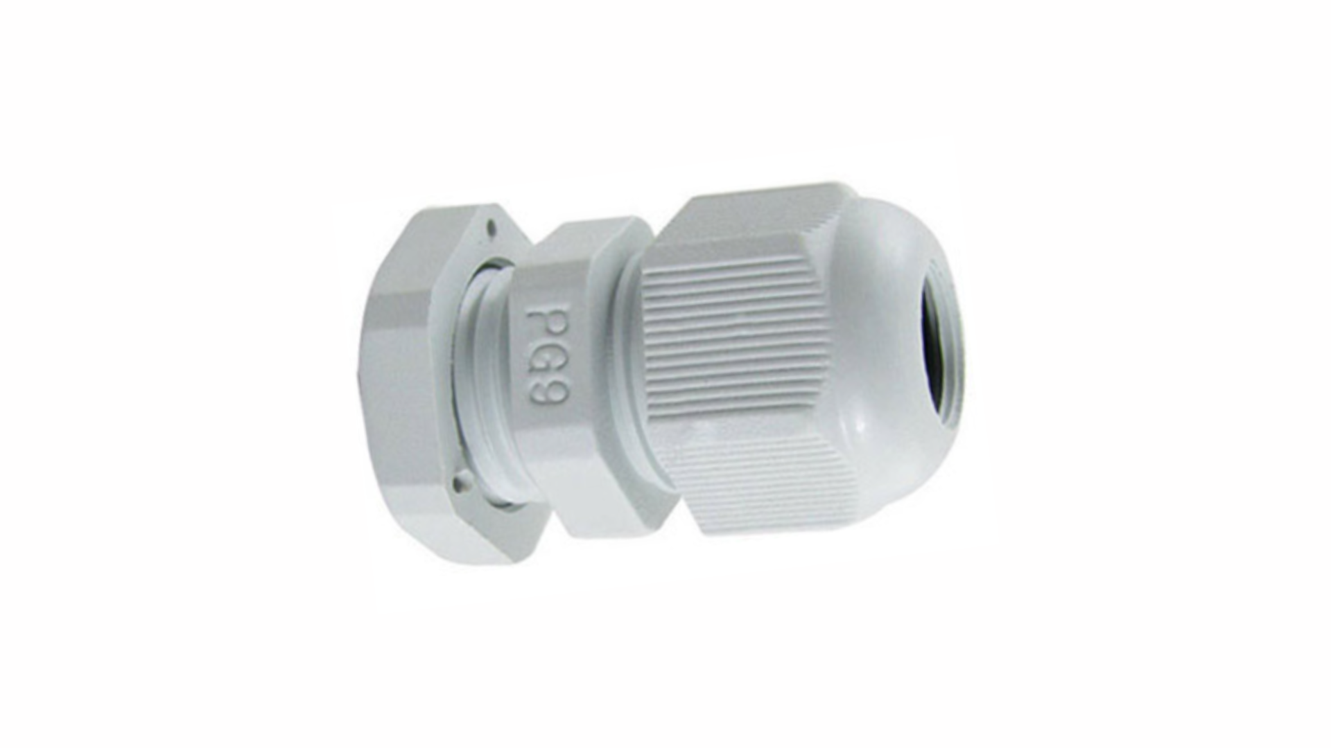 Outdoor IP68 Weatherproof PVC PG9 Nylon Cable Gland Socket Joint White ...