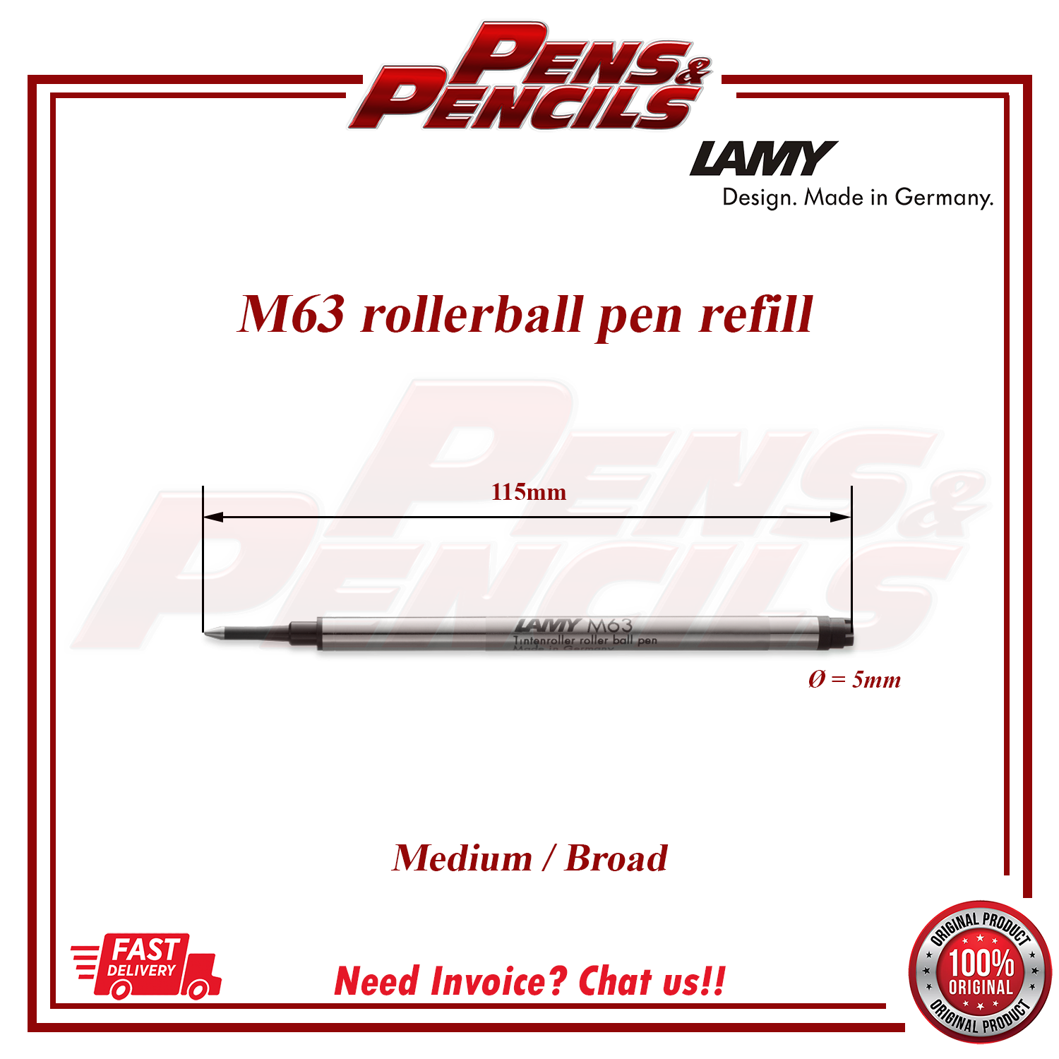 LAMY M63 Rollerball Refill / Rollerball Pen Refill / 2000 / scala / accent / aion / Lx / Al-star ...