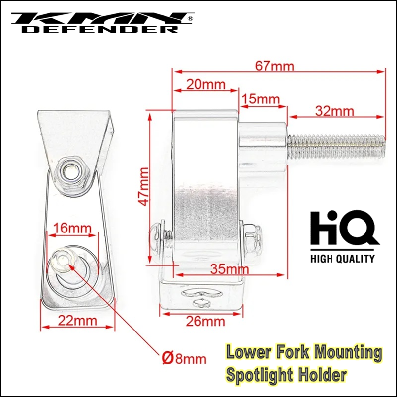 Motorcycle Lower Fork Spotlight Holder Lights Lamp Mounting Bracket ...