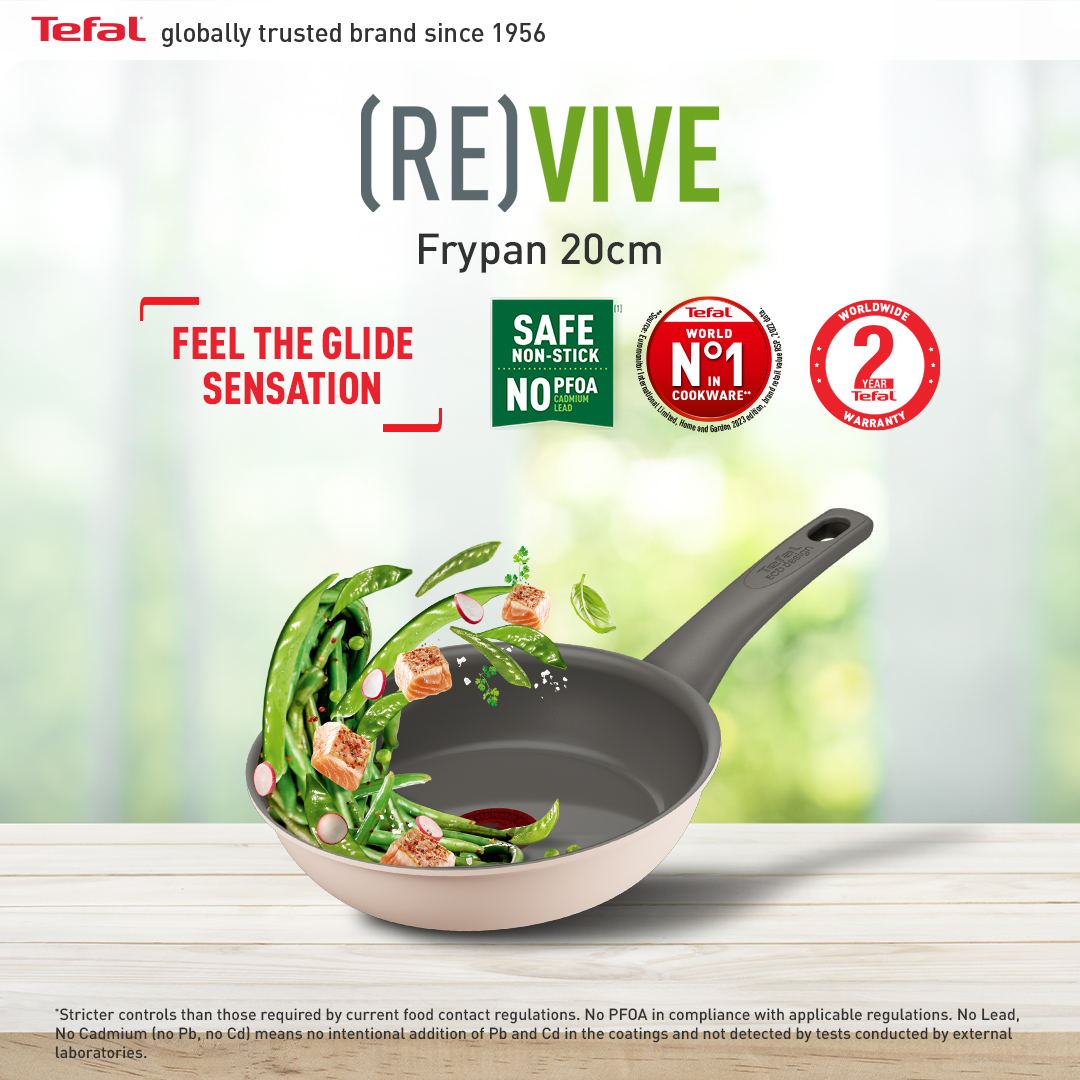 Tefal Cookware Revive Ceramic Range Frypan (20cm/24cm/28cm)/Wokpan (28cm) | Shopee Malaysia