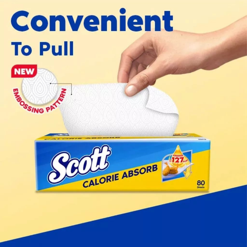 SCOTT Kitchen Calorie Absorb Interfolded 80sheets x 3pack Safe for food ...