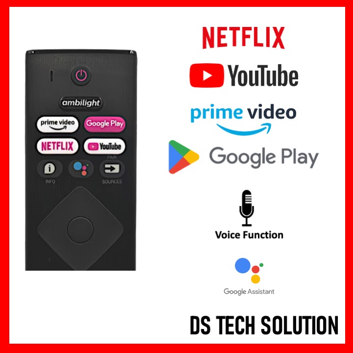 Original Philips Android TV Remote Control Replacement with Netflix ...