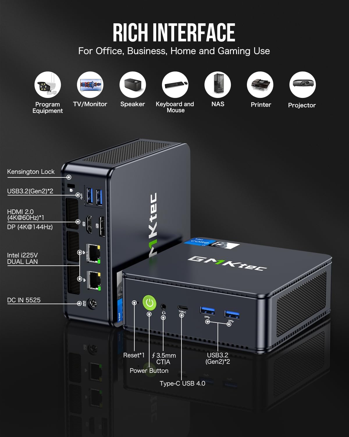GMKtec K7 Plus Intel i7-13620H Gaming Mini PC 10C 16T DDR5 32GB 512GB ...
