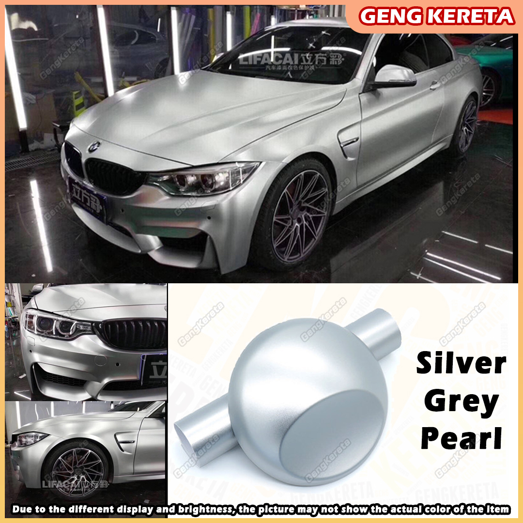 BIG SIZE Car / Motor Sticker White Shining Pearl / Silver Grey Pearl ...