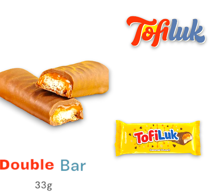 Tofiluk Caramel Crunch Chocolate Double bar | 12 pieces / 33g | Coklat ...