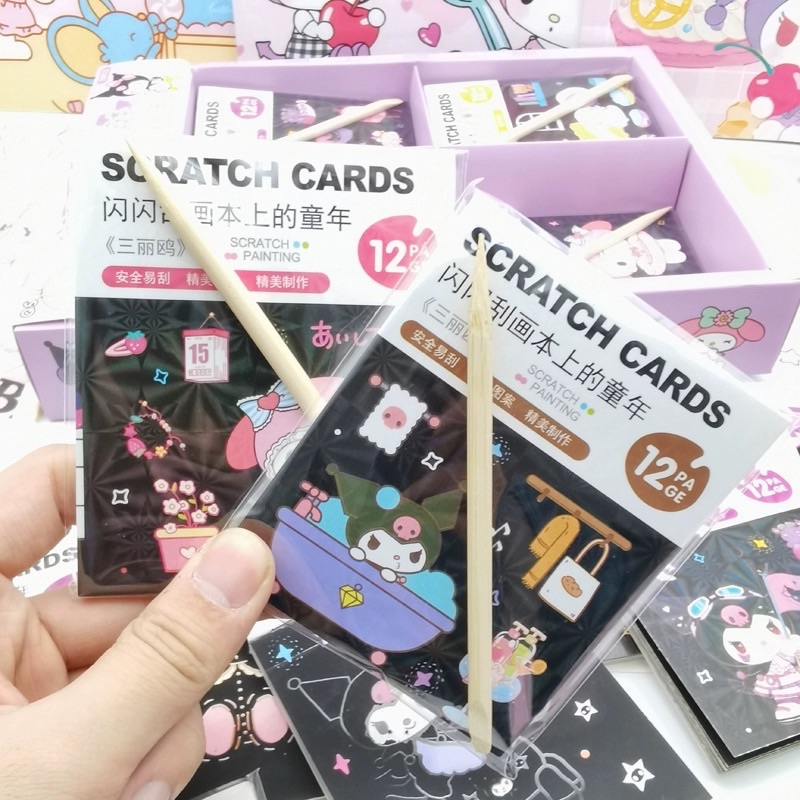 Glitter Scratch Note Pad Scraping Paper Colorful Scraping Painting ...