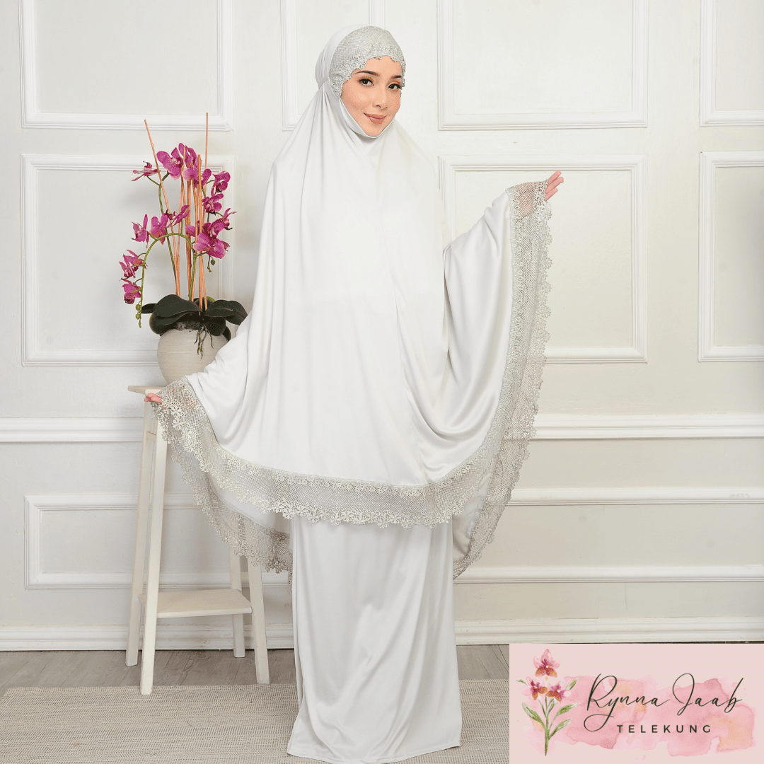 NEW DESIGN TELEKUNG LACE BUNGA / TELEKUNG TRAVEL SEJUK [COTTON VISCOSE ...